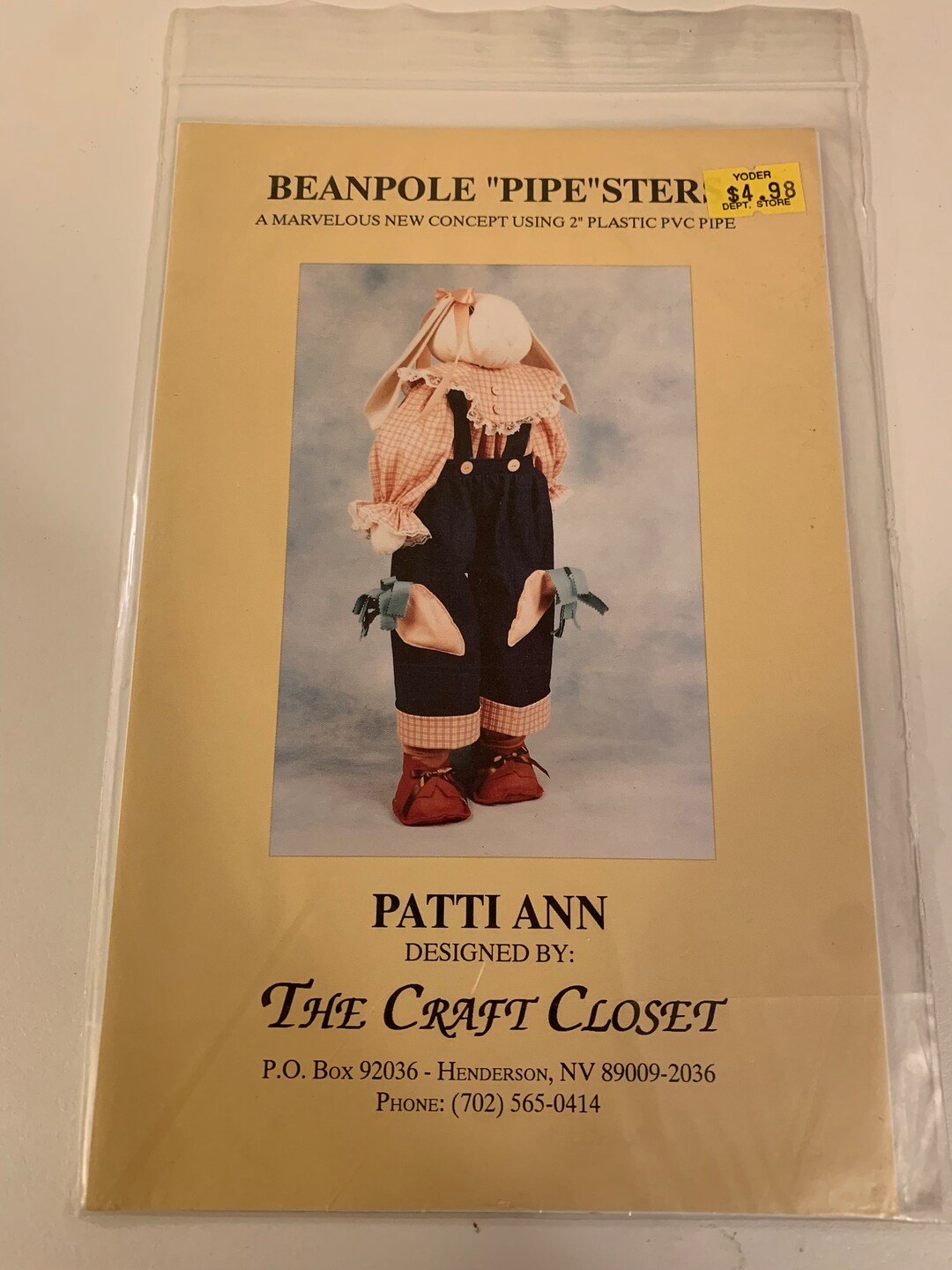 RABBIT SEWING PATTERN, Beanpole pipesters, Use Plastic Pvc Pipe, Patti ...