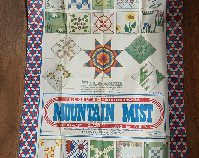 VINTAGE MOUNTAIN MIST Quilt Pattern Poppy Wreath Pattern No.112 by the Stearns and Foster Co. - Etsy
