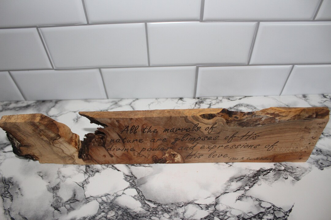 Live Edge Wall Art LDS Quote Sign Home Decor Live Edge - Etsy