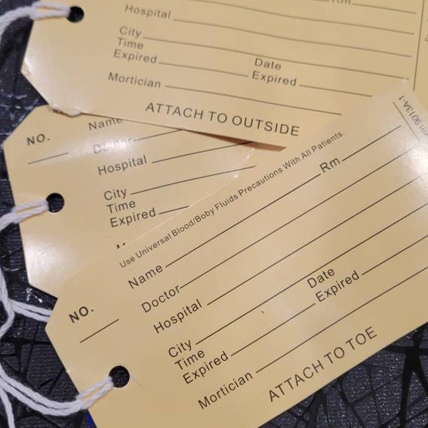 Toe Tags - Etsy