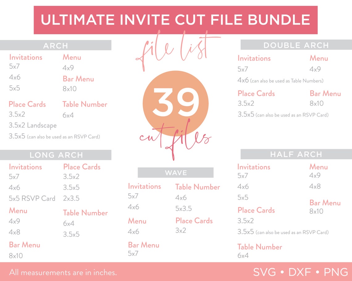Invite Cut Files | Invite SVG | Arch Svg | Wave Svg | Arch Shape Svg ...