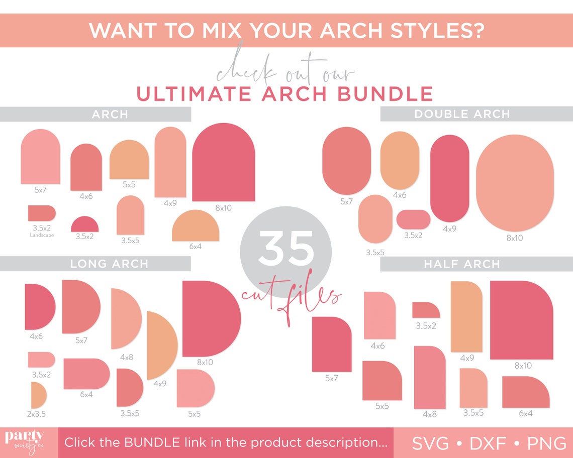 Long Arch Cut File Long Arch SVG Long Arch Invitation Cut - Etsy UK