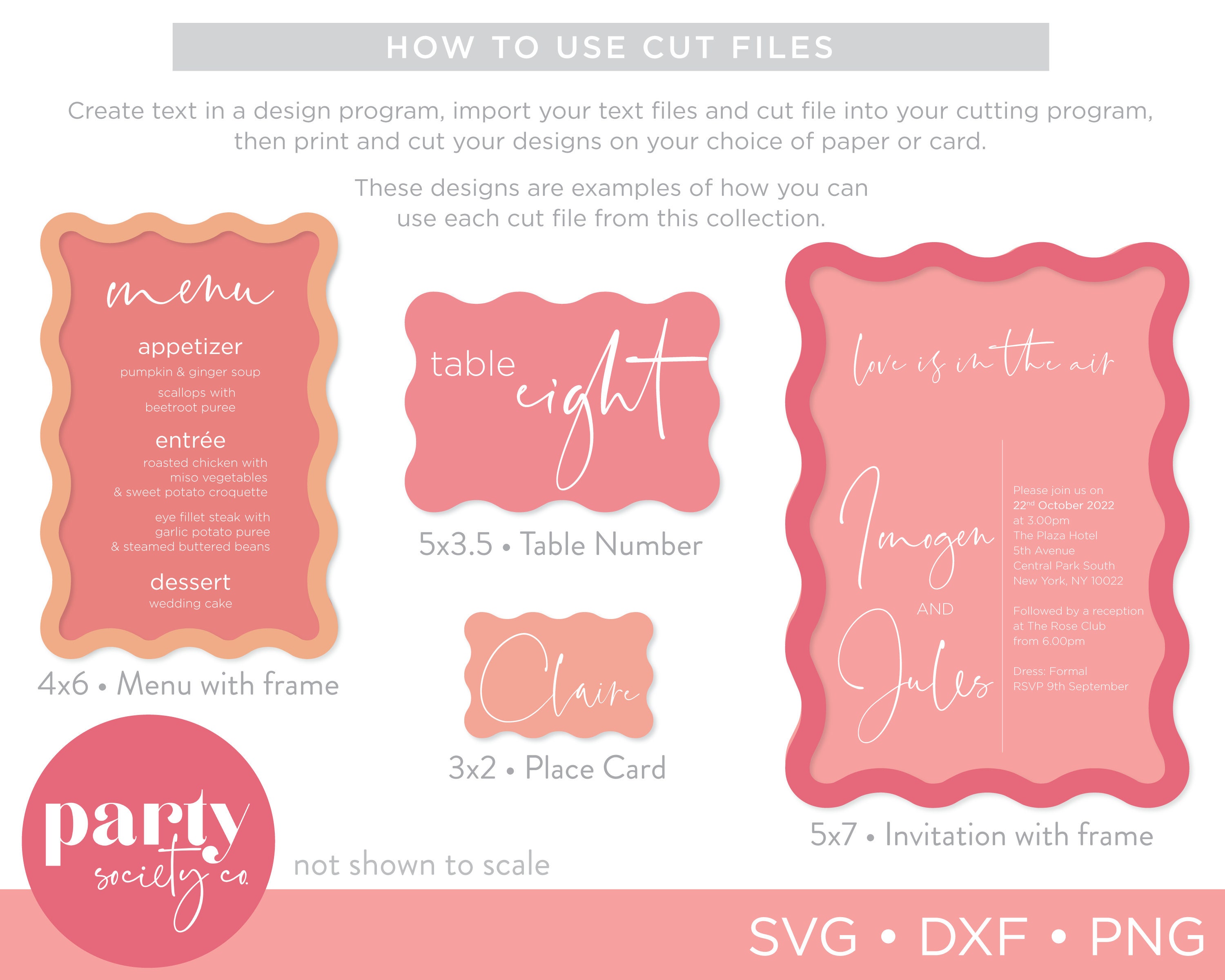 Wave and Wave Frame SVG | Wave Invite & Frame Cut File | Wave ...