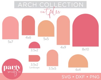 Half Arch Cut File Half Arch SVG Half Arch Invitation Cut File Half ...