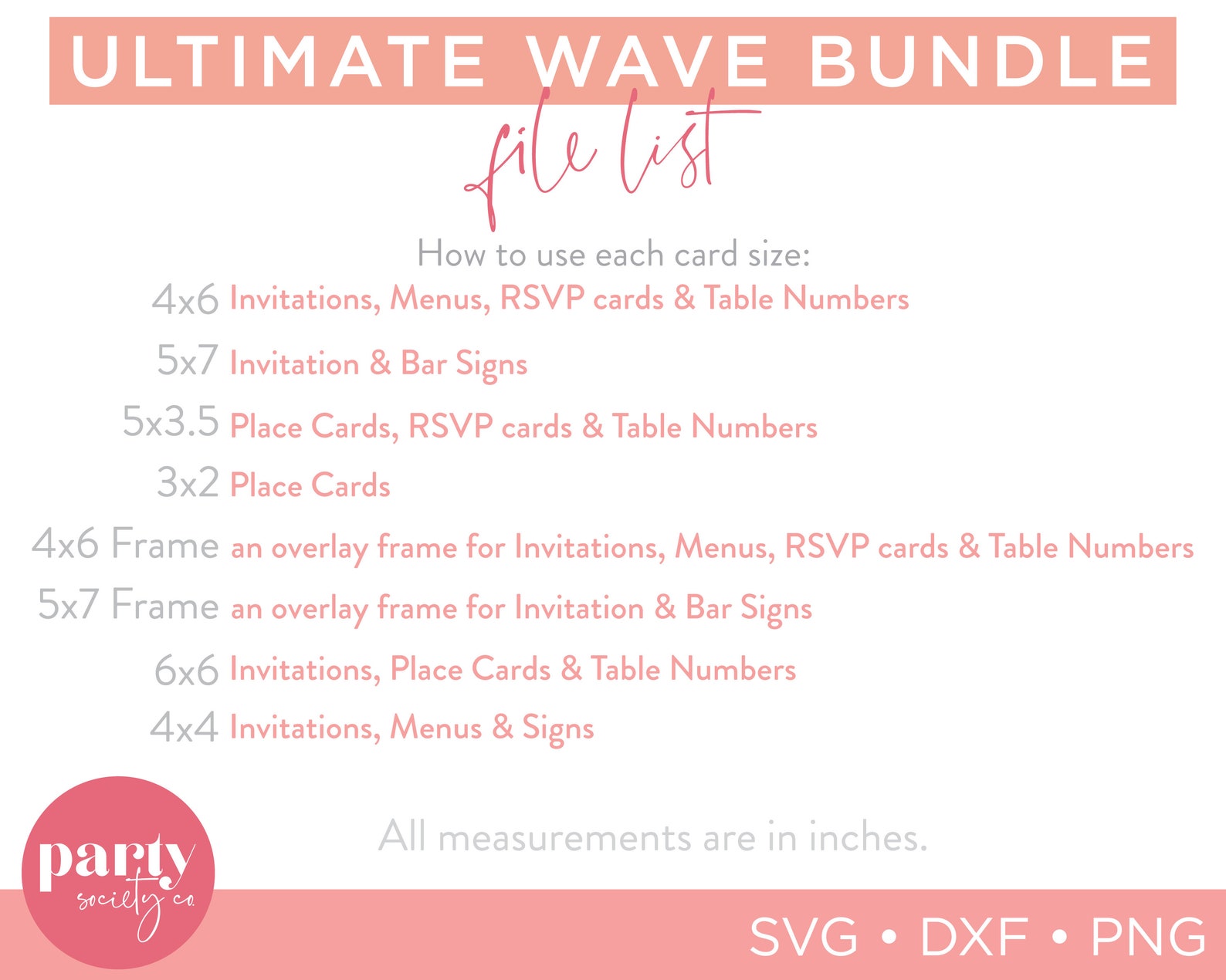 Wave Invite SVG Wave Frame SVG Wave Invite & Frame Cut - Etsy