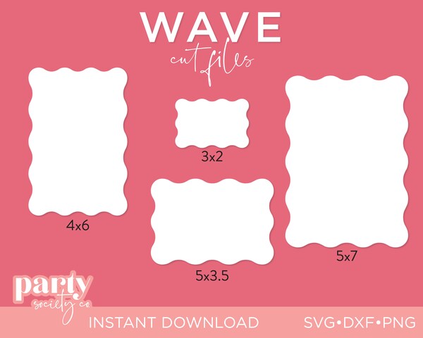 Wave Arch SVG Wave Arch Invite Cut File Wave Arch Invitation Cut File ...