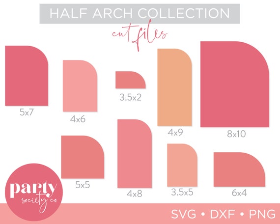 Half Arch Cut File Half Arch SVG Half Arch Invitation Cut | Etsy