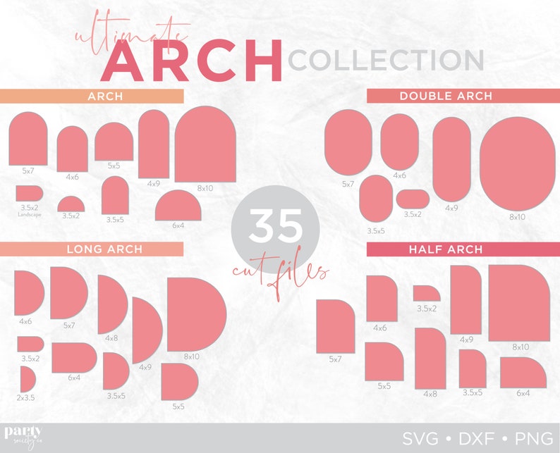 Arch SVG Arch Wedding Invitation Template Arch Shape SVG - Etsy