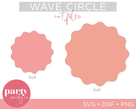 Wave Circle SVG Wavy Circle Invite Wave Circle Cut File - Etsy Australia