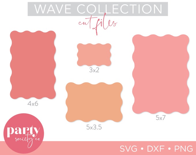 Wave SVG | Wave Invite Cut File | Wave Invitation Cut File | Wave ...