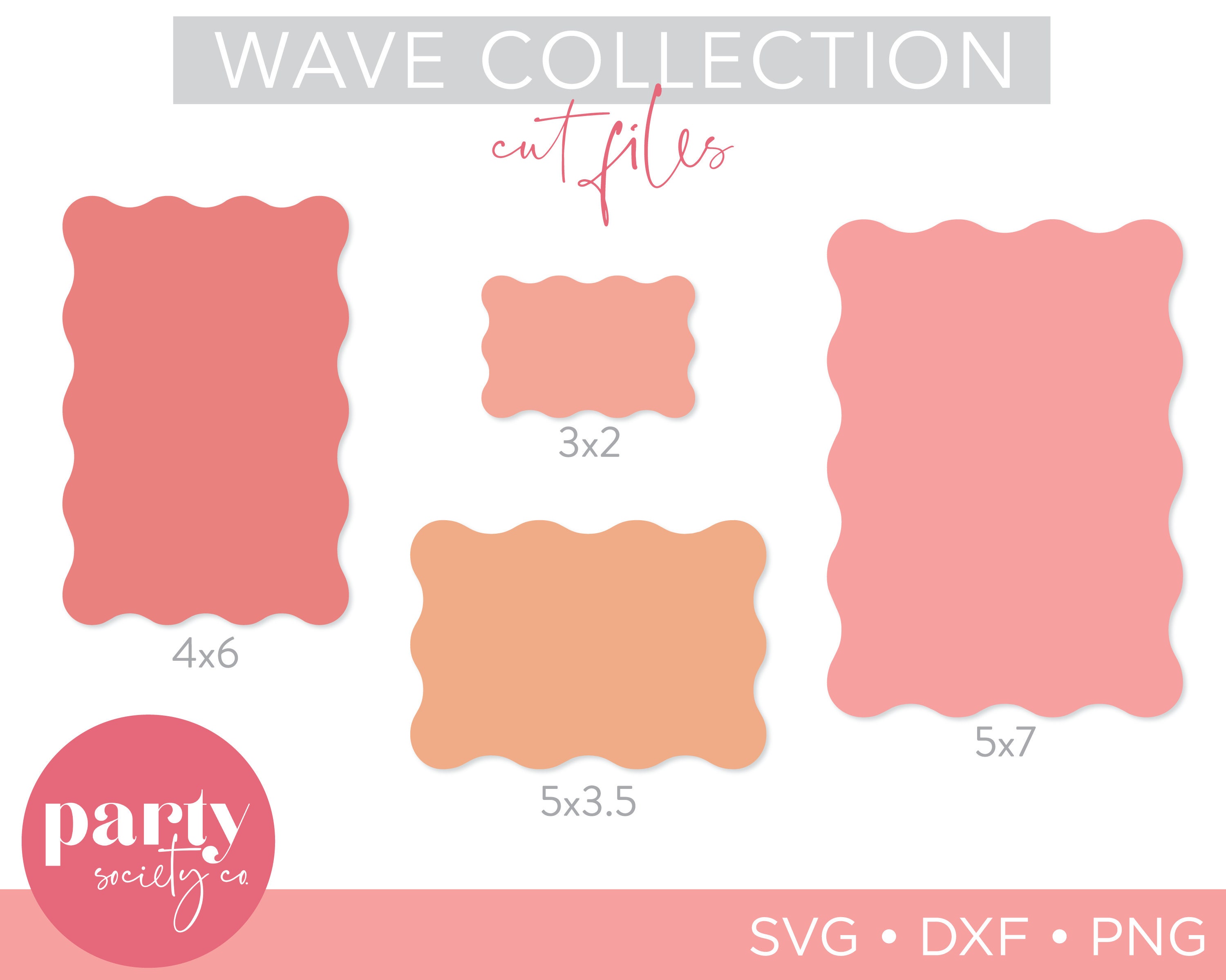 Wave SVG | Wave Invite Cut File | Wave Invitation Cut File | Wave ...