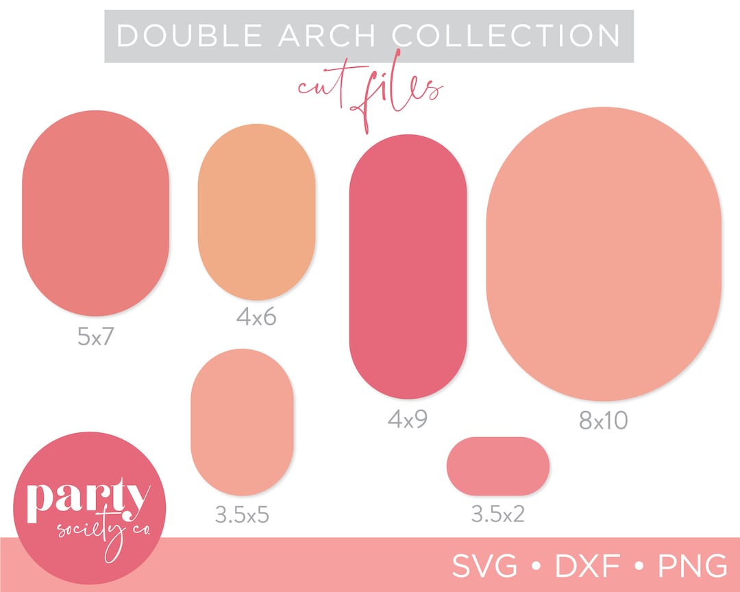 Double Arch Cut File | Oval Cut File | Double Arch SVG | Double Arch ...
