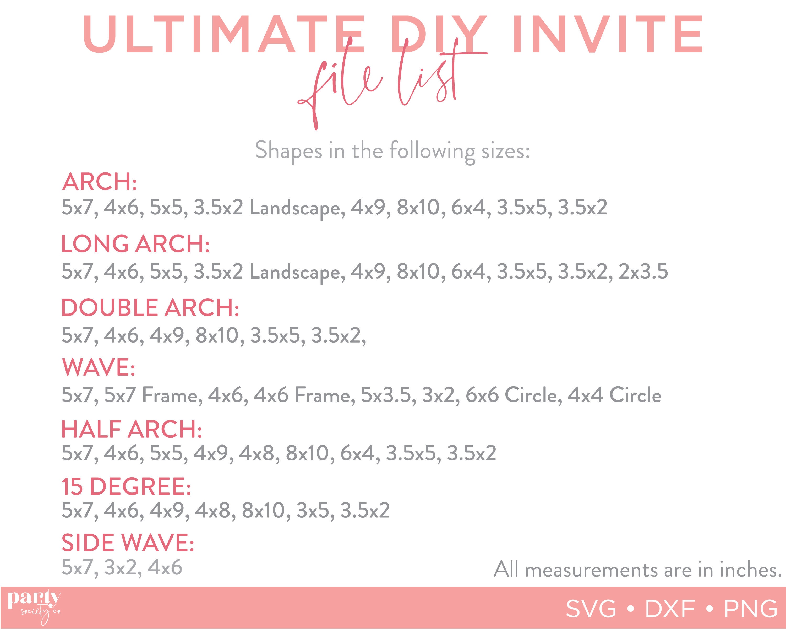 Invite Cut Files | Invite SVG | Arch Svg | Wave Svg | Arch Shape Svg ...