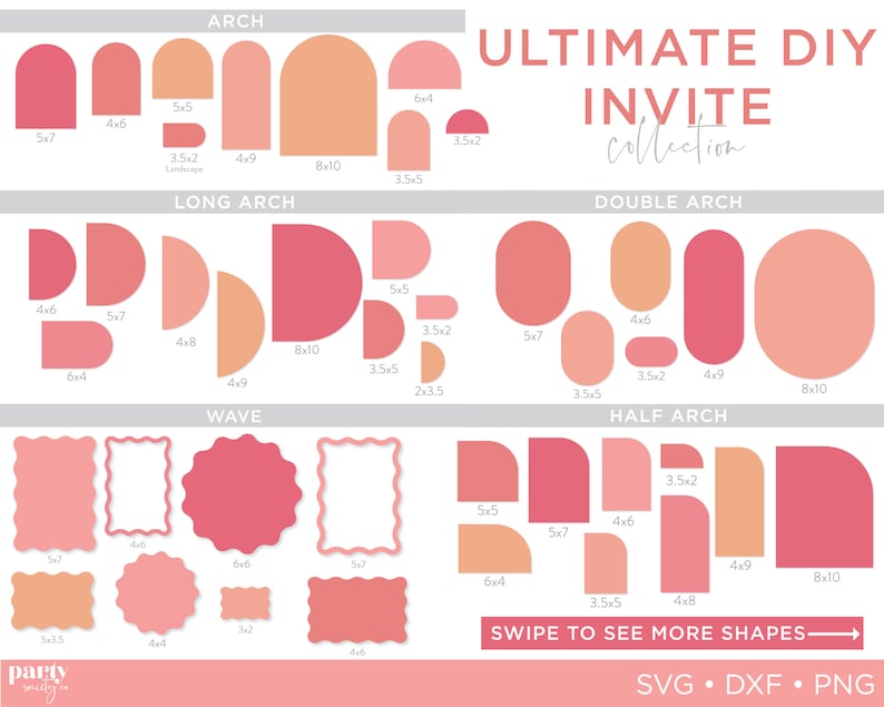 Invite Cut Files Invite SVG Arch Svg Wave Svg Arch - Etsy UK
