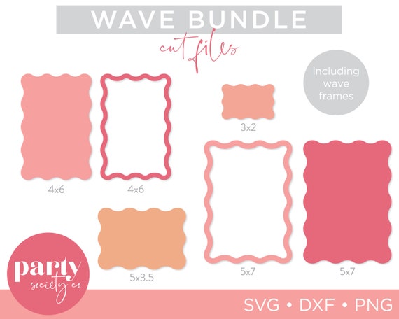 Wave and Wave Frame SVG Wave Invite & Frame Cut File Wave - Etsy Australia