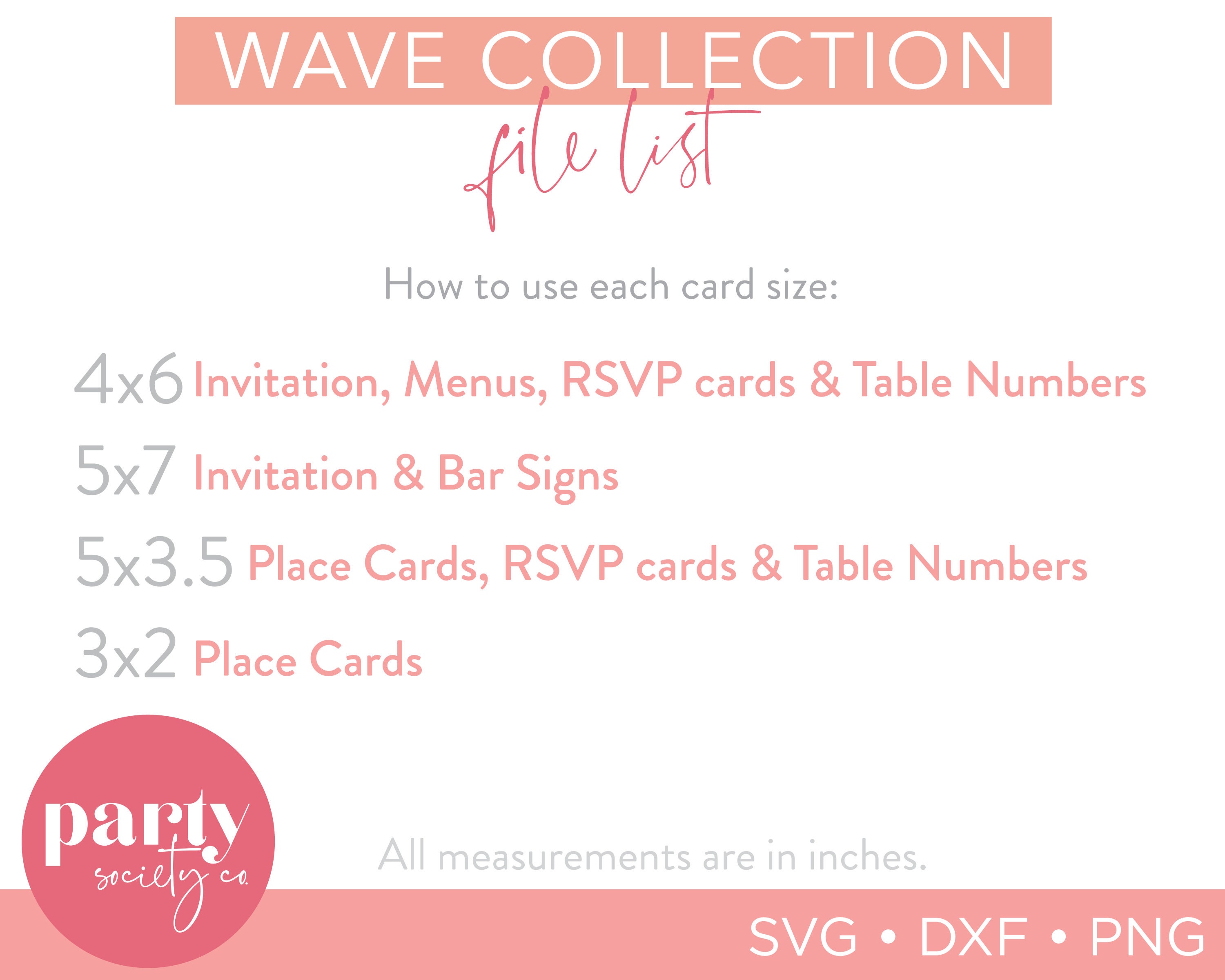 Wave SVG | Wave Invite Cut File | Wave Invitation Cut File | Wave ...