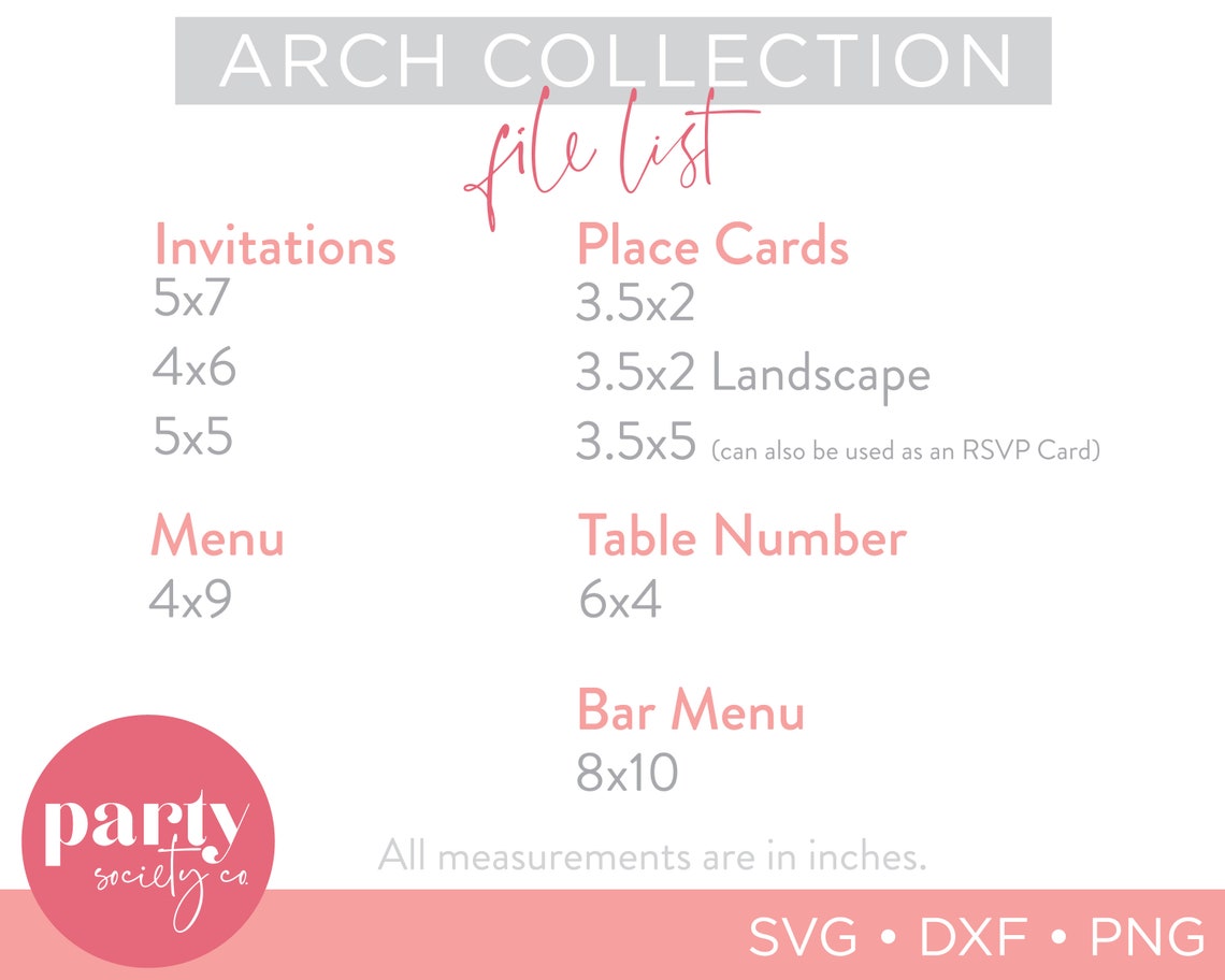 Arch SVG Arch Cut File Arch Invitation Cut File Arch | Etsy Canada