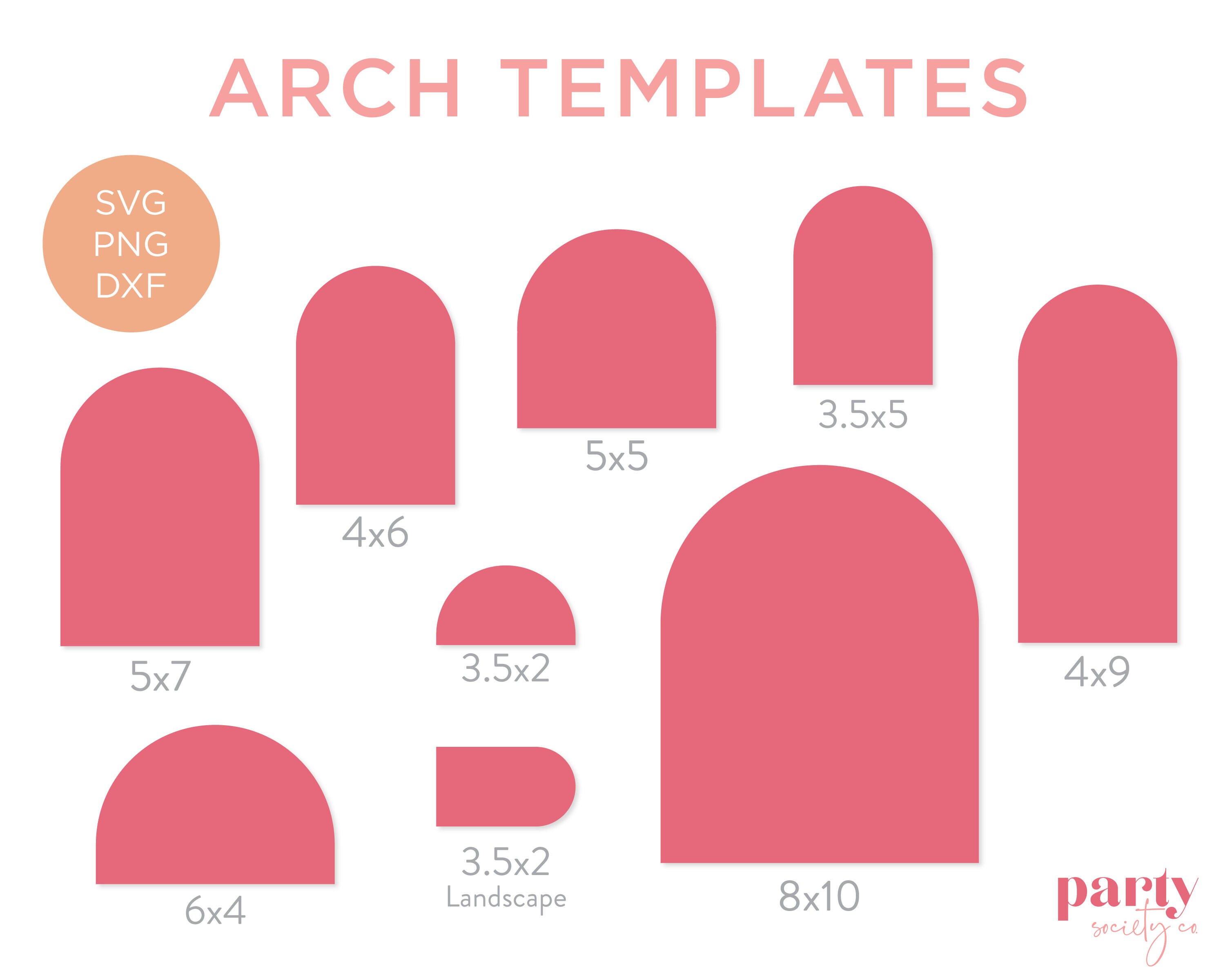 Arch SVG Cut Files for Diy Invitations Cricut, Silhouette, Laser Dxf ...