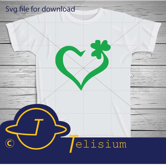 St Patricks Day Heart Shamrock SVG File Perfect for Making | Etsy