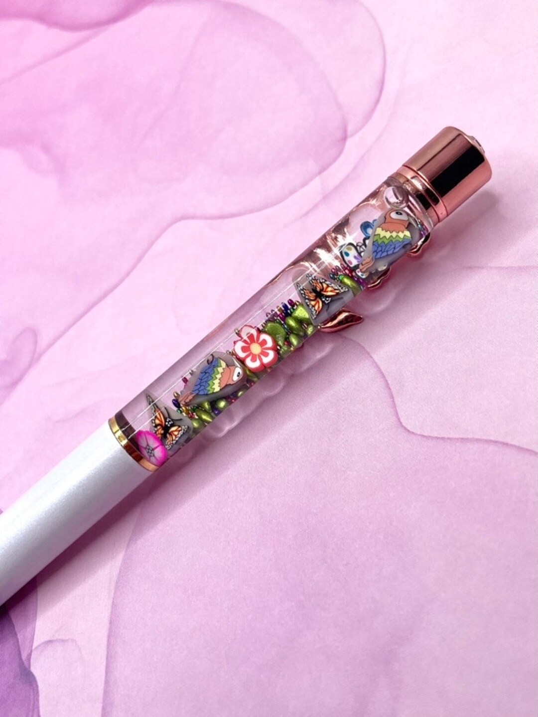 Parrot Float Pen / Macaw Float Pen / Custom Pen / Glitter Pen / Cute ...