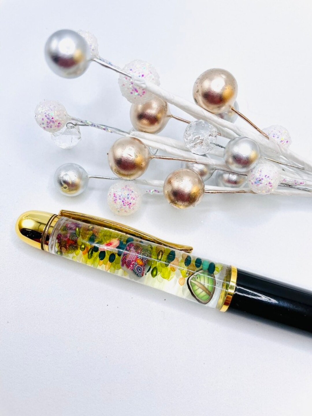 Owl Gift / Owl Float Pen / Gift for Mom / Custom Handmade Pen / Cute ...