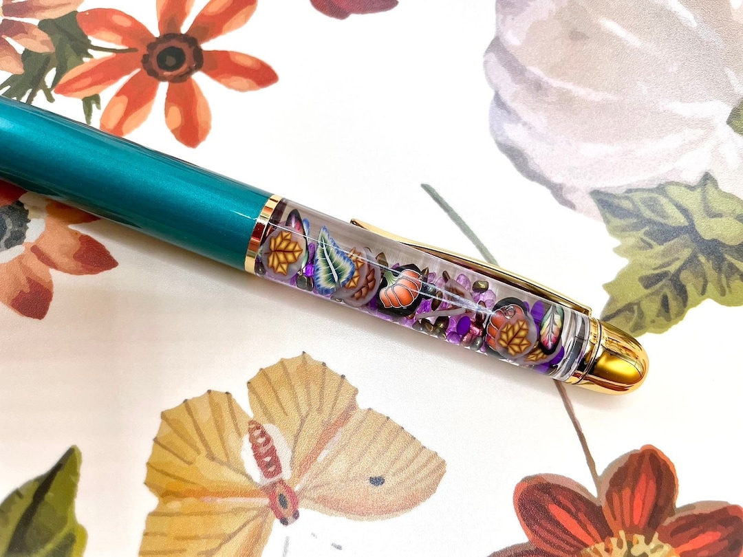 Fall Float Pen / Autumn Leaves / Cute Pens / Custom Pen / Glitter Float ...