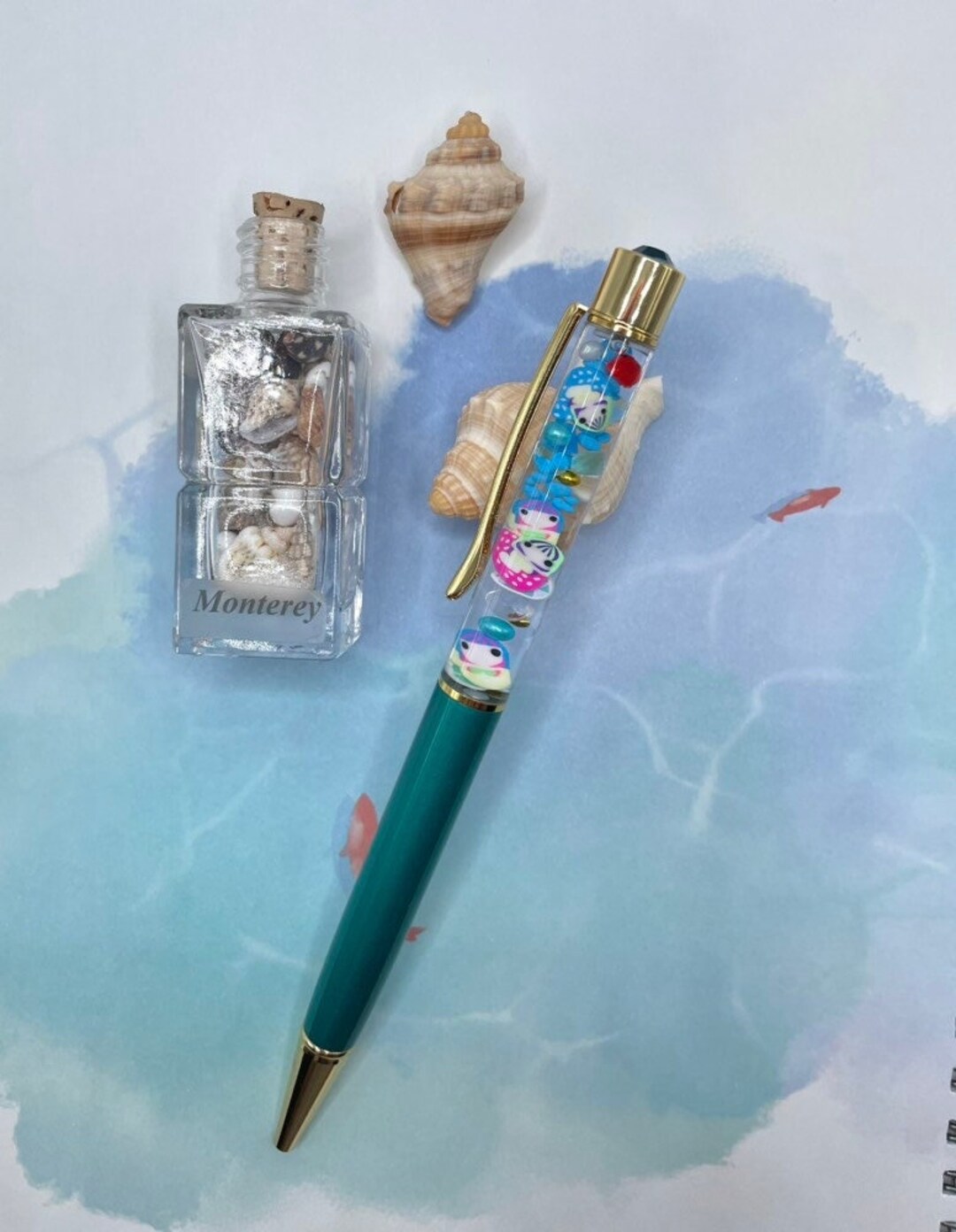 Mermaid Float Pen / Ariel Float Pen / Custom Handmade Pen / Nautical ...