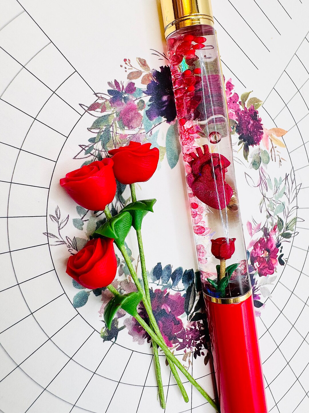 Hearts and Roses Pen / Hearts / Roses / Flowers / 3D Miniatures ...