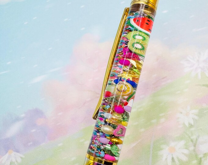 Fruit Punch Pen / Fruit Pen / Cute Pens / Snowglobe / Gift for Friends ...