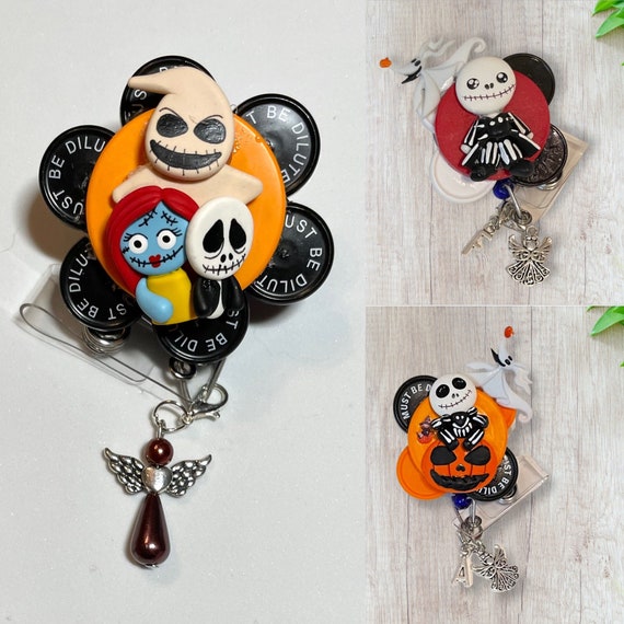 Spooky Jack Skellington Sally Badge Holder / Cute Halloween - Etsy