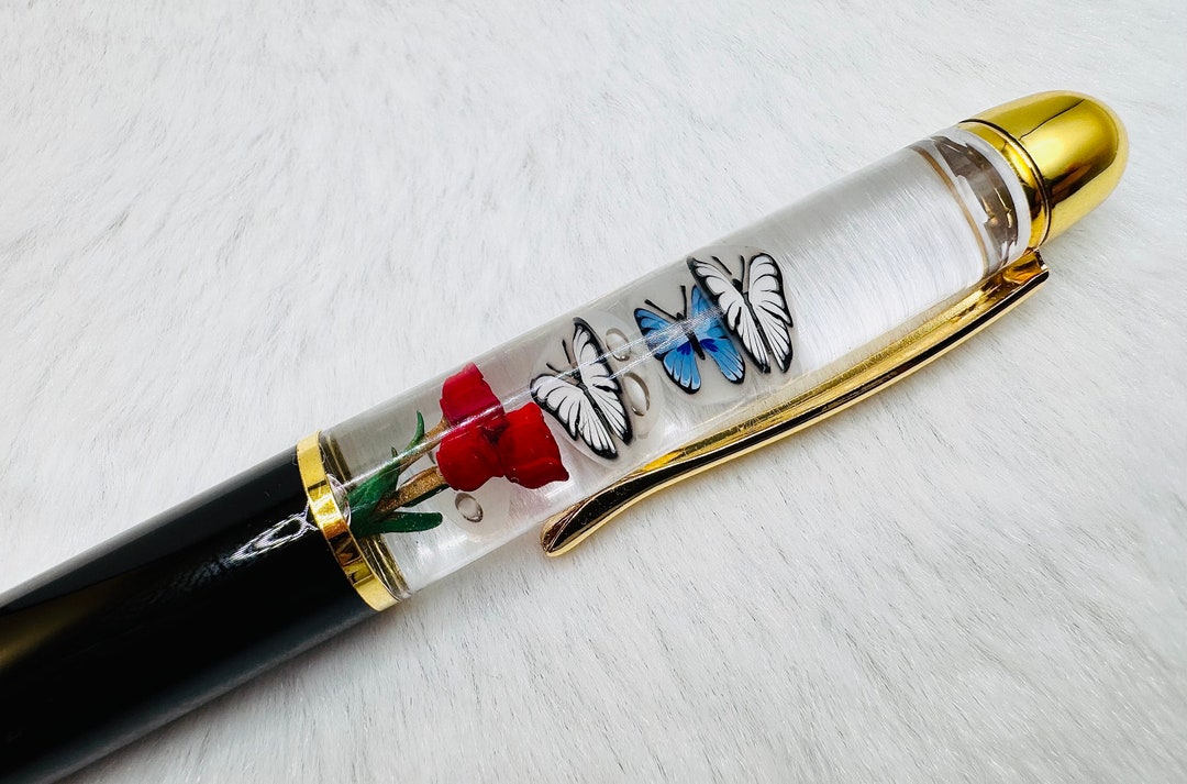 Rose Garden Float Pen / Spring Flowers / Roses / Butterflies / 3D ...