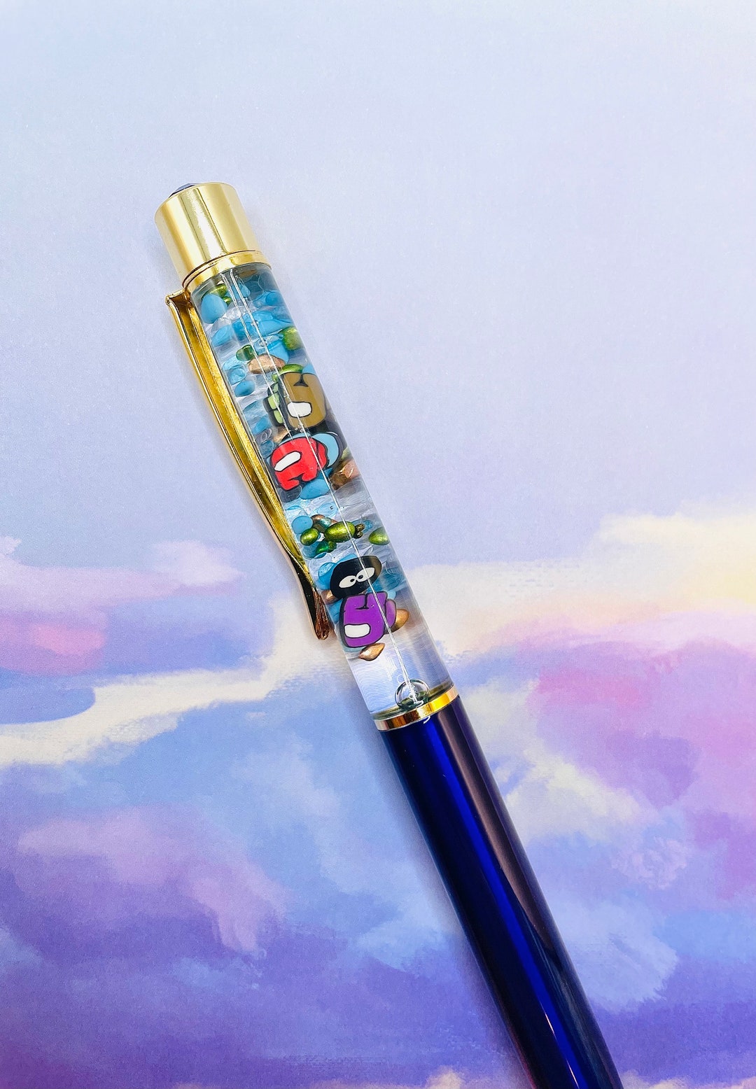 Among Us Float Pen / Cute Pens / Fun Gift / Snow Globe Pen / Gift for ...