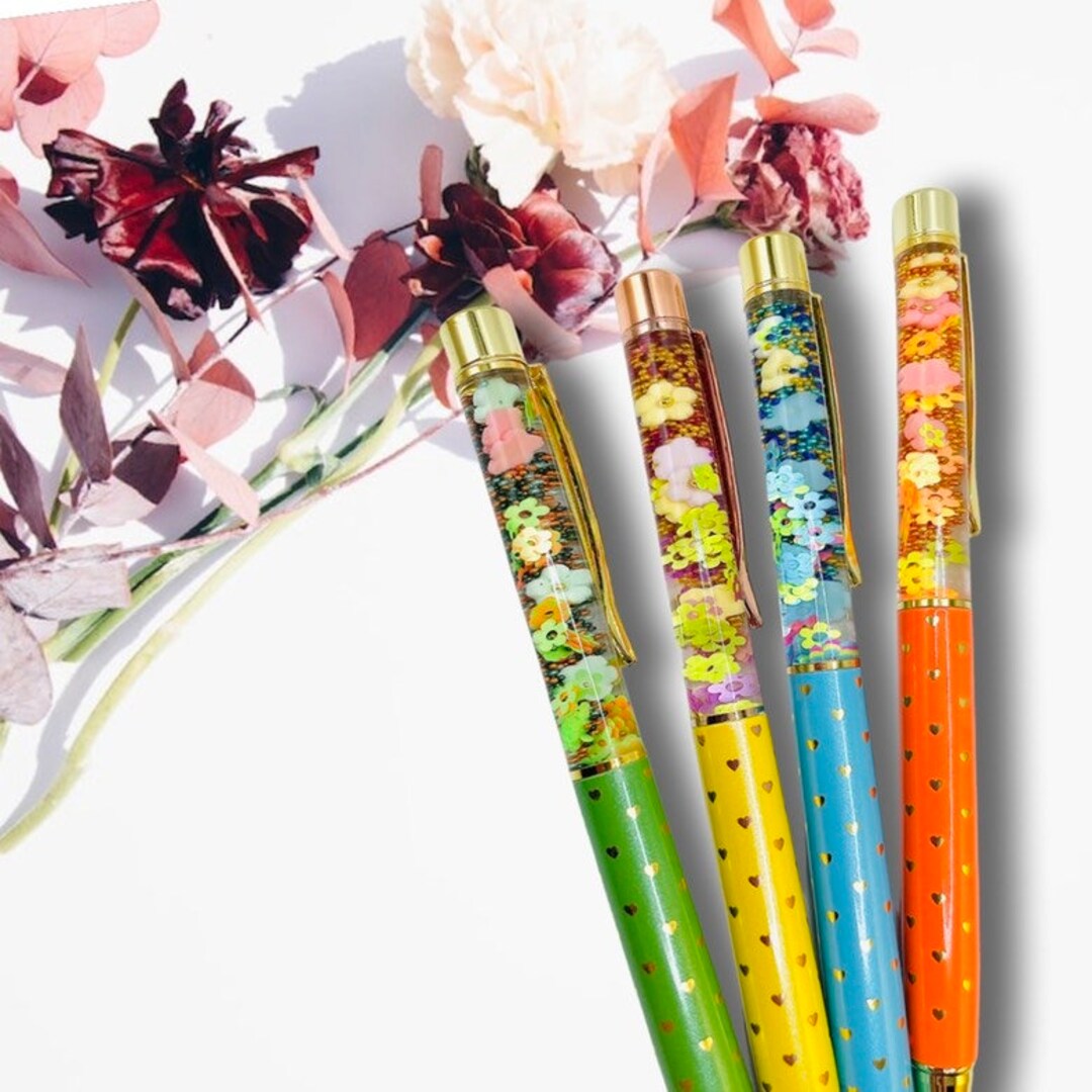 Floral Float Pen / Custom Handmade Pen / Cute Pens / Wedding Pens ...