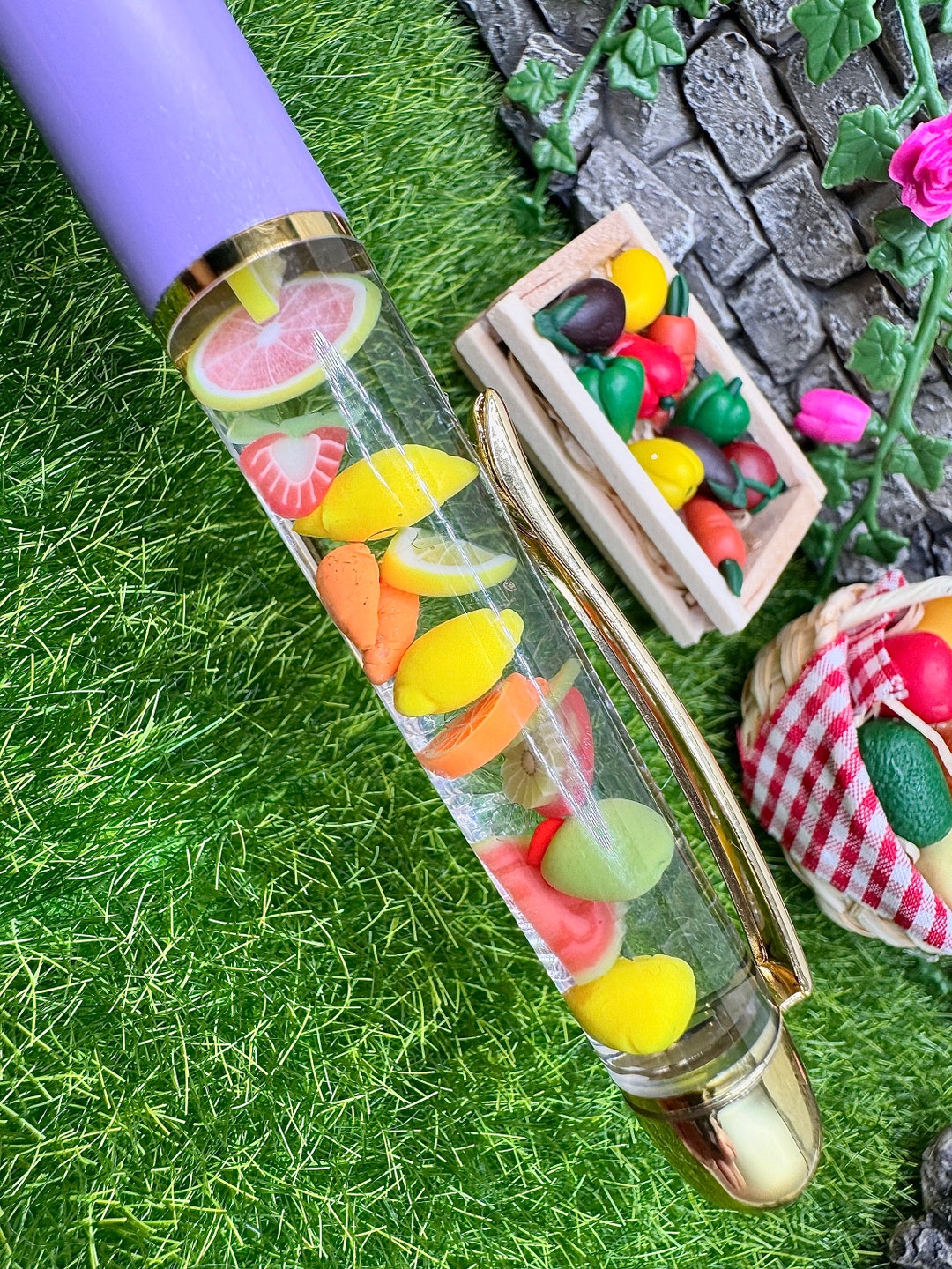 Smoothie Pen / Kawaii Fruits / Fruit Bowl / Aesthetic Fruit / Custom ...