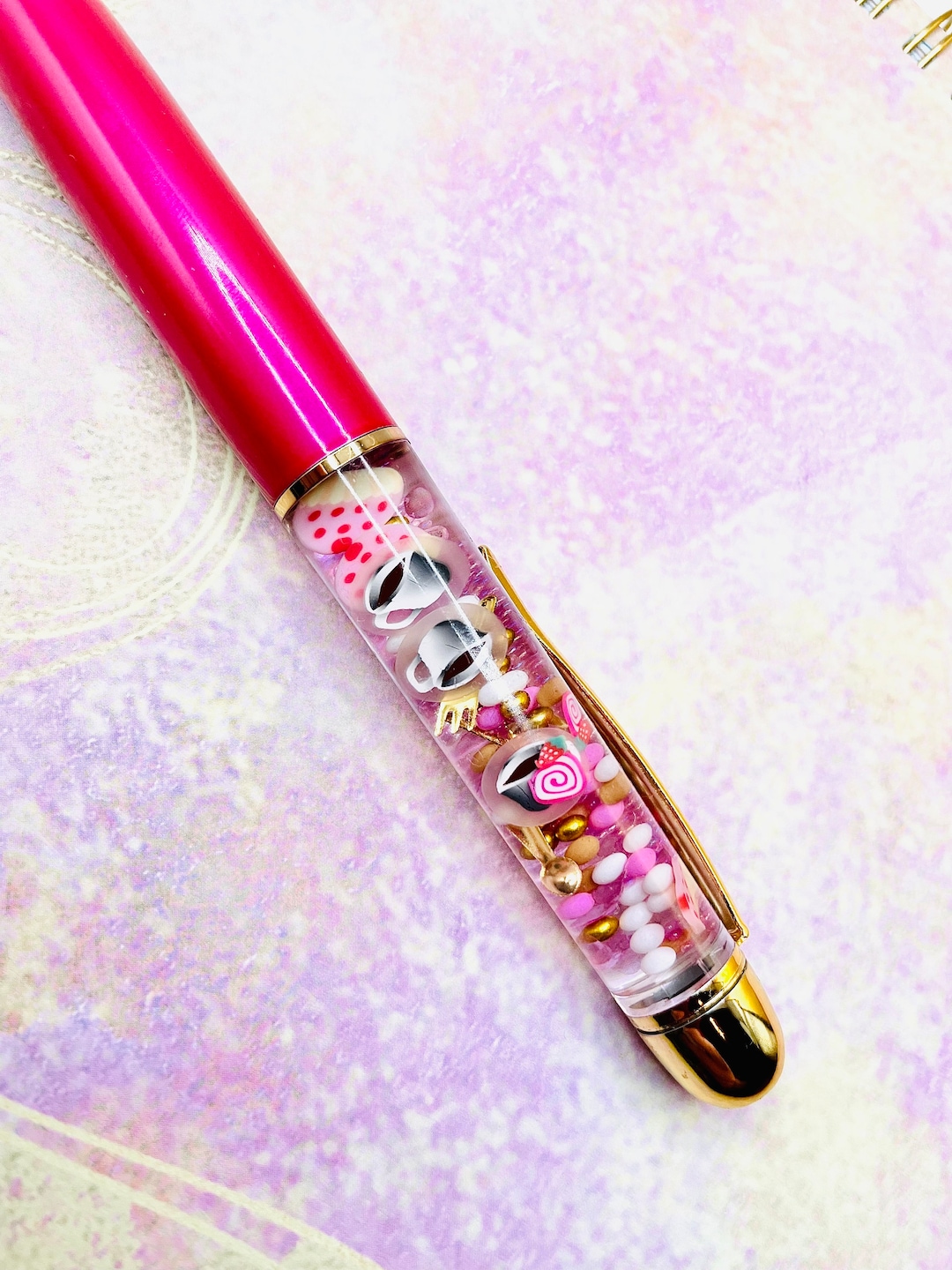 Coffee Cake Float Pen / Coffee Strawberry Cake / Cute Pens / - Etsy