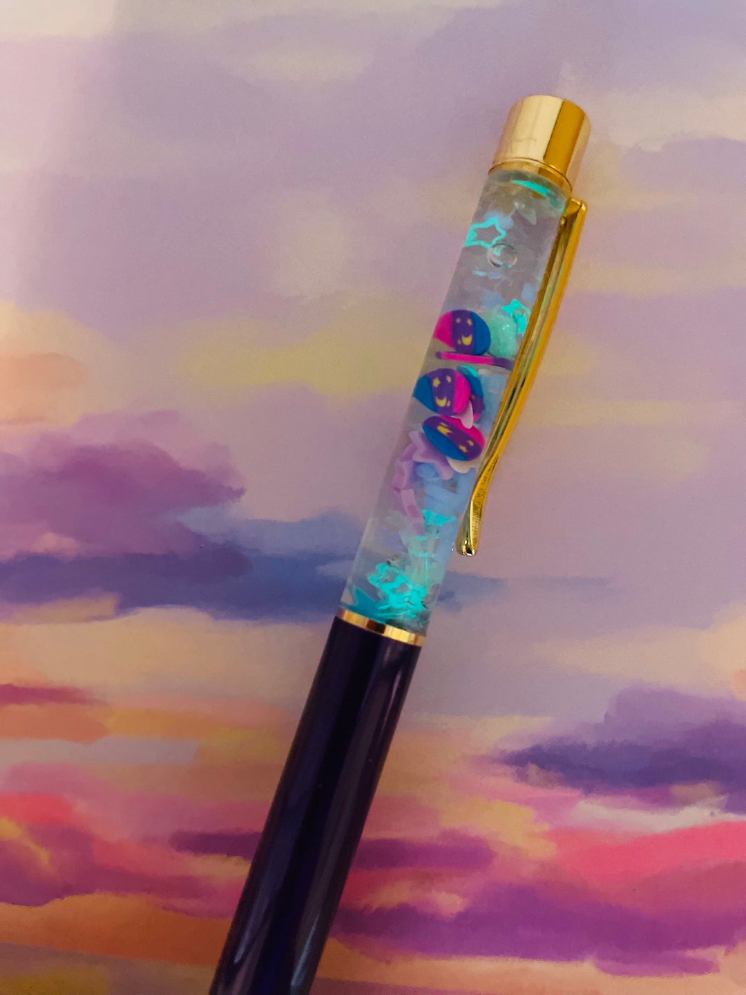Celestial Moon Float Pen / Cute Pens / Custom Pens / Float Pens ...