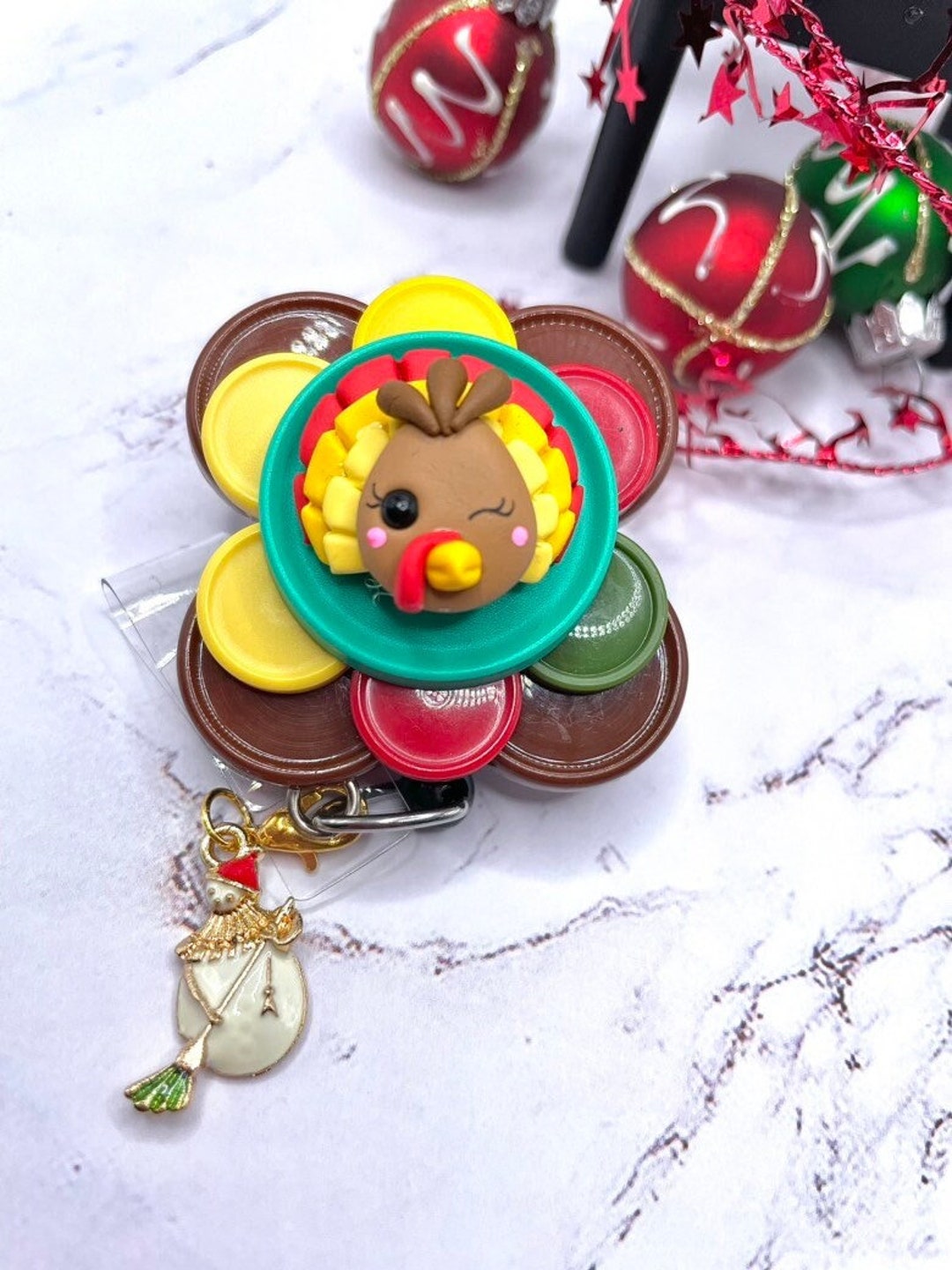 Happy Turkey Badge / Thanksgiving Badge Reel / Fall Autumn Badge ...