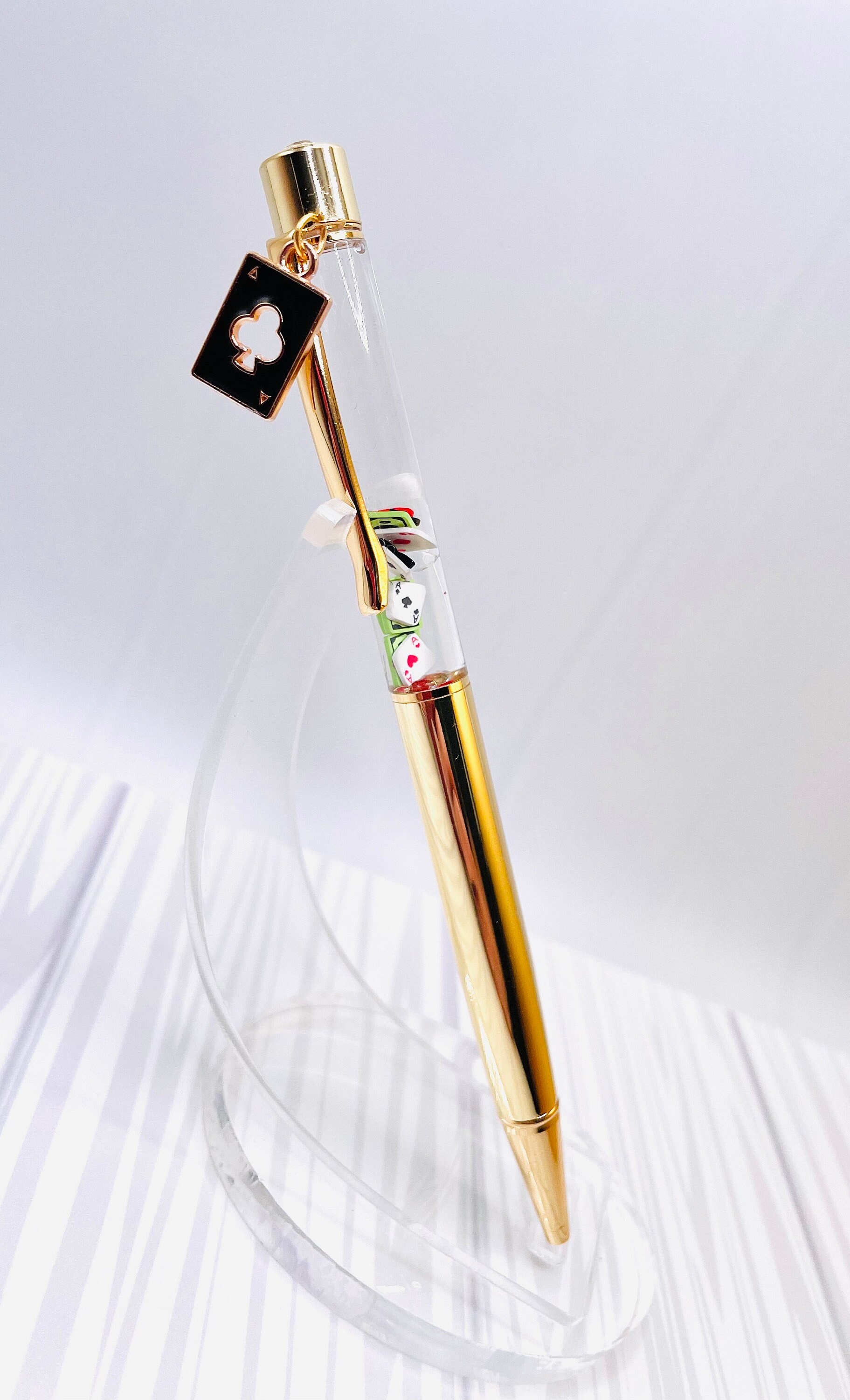Casino Night Float Pen / Black Card Pendant Charm / Cute Pens - Etsy