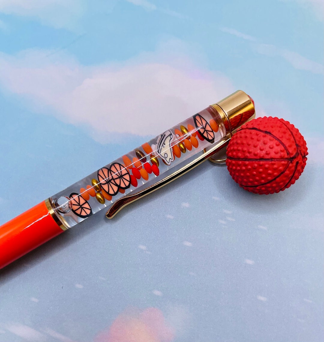 Basketball Float Pen / Custom Handmade Pen / Cute Pen / Glitter Pen ...