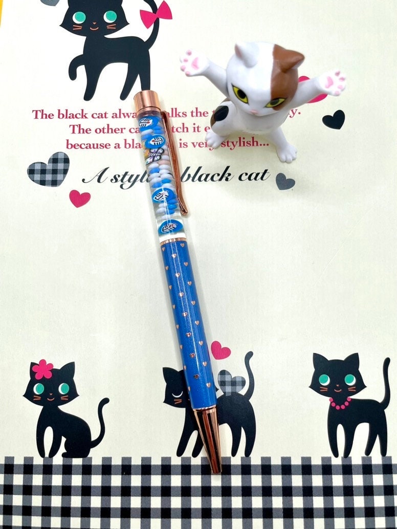 Japanese Anime Cat Float Pen / Custom Handmade / Cute Kawaii - Etsy