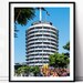 Capitol Records Print, Color and Black and White, Hollywood Decor, Los ...