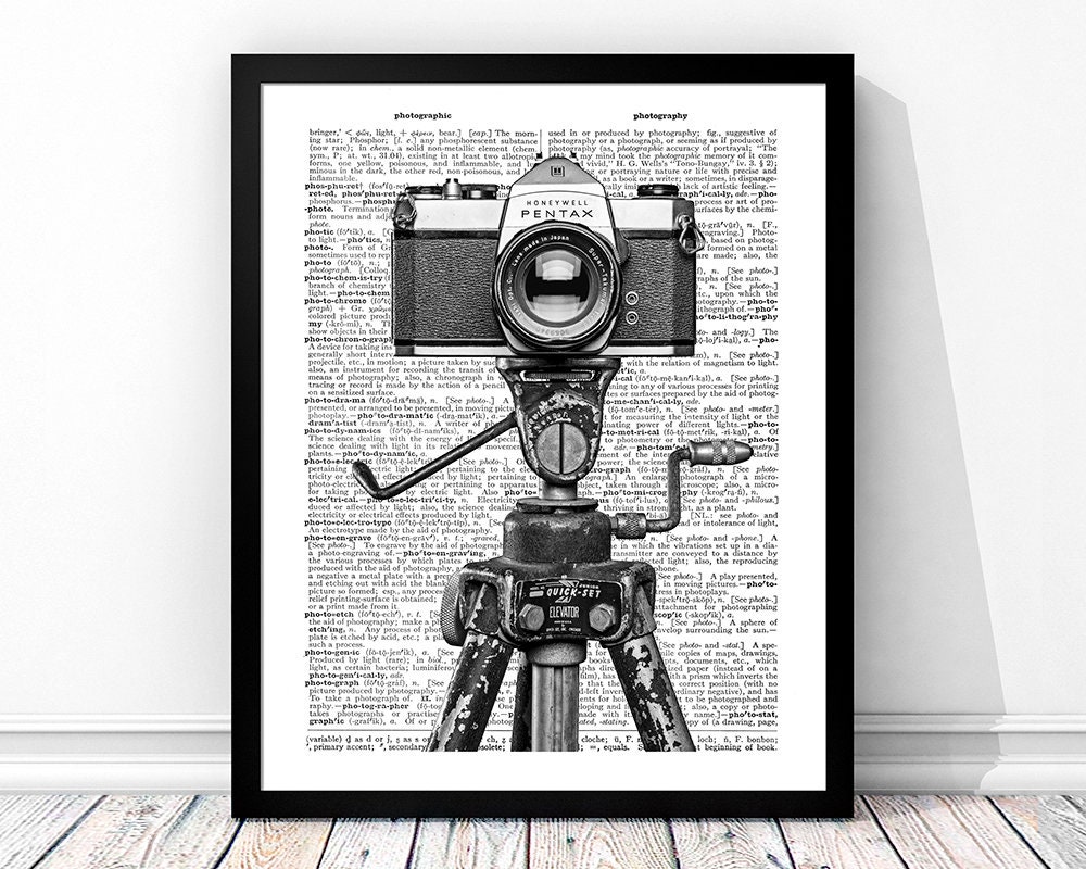 Vintage Camera Print, Retro Camera Wall Art, Photography Decor ...