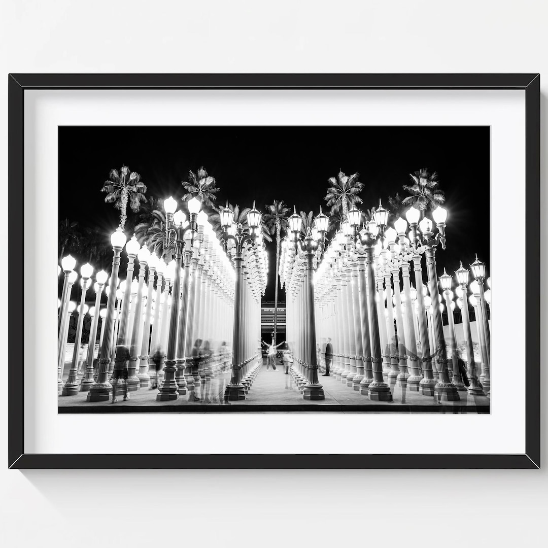 LACMA Urban Lights, LACMA, Fine Art Print, Los Angeles, Black and White ...