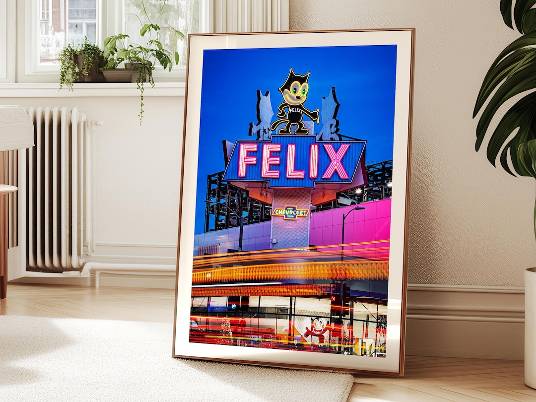 Felix the Cat Chevrolet Neon Sign Vintage Retro Mid Century Modern Los ...