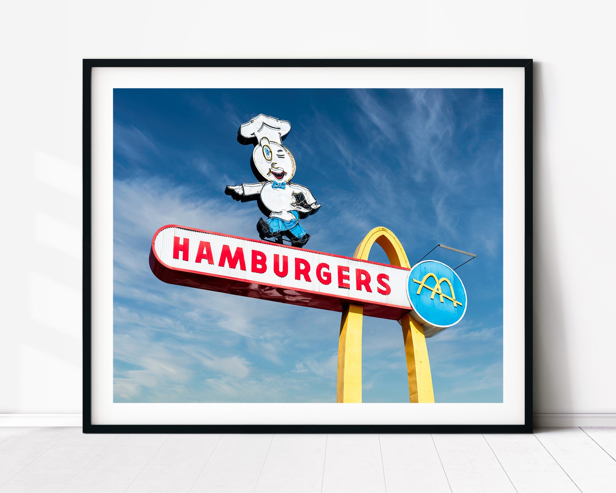 Mcdonald's Hamburgers Restaurant Print, Mid Century Modern Decor ...