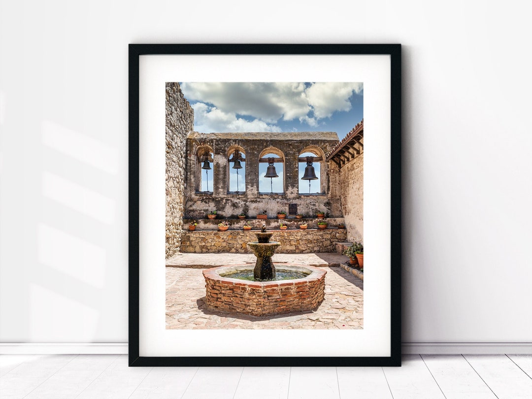 Mission San Juan Capistrano, Mission Bell Tower Courtyard, Spanish ...