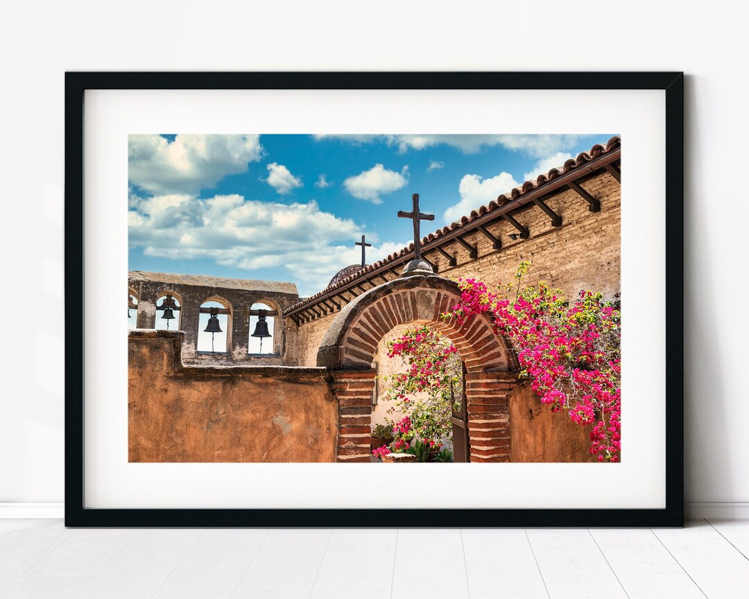 Mission San Juan Capistrano, Mission Bell Tower Courtyard, Spanish ...