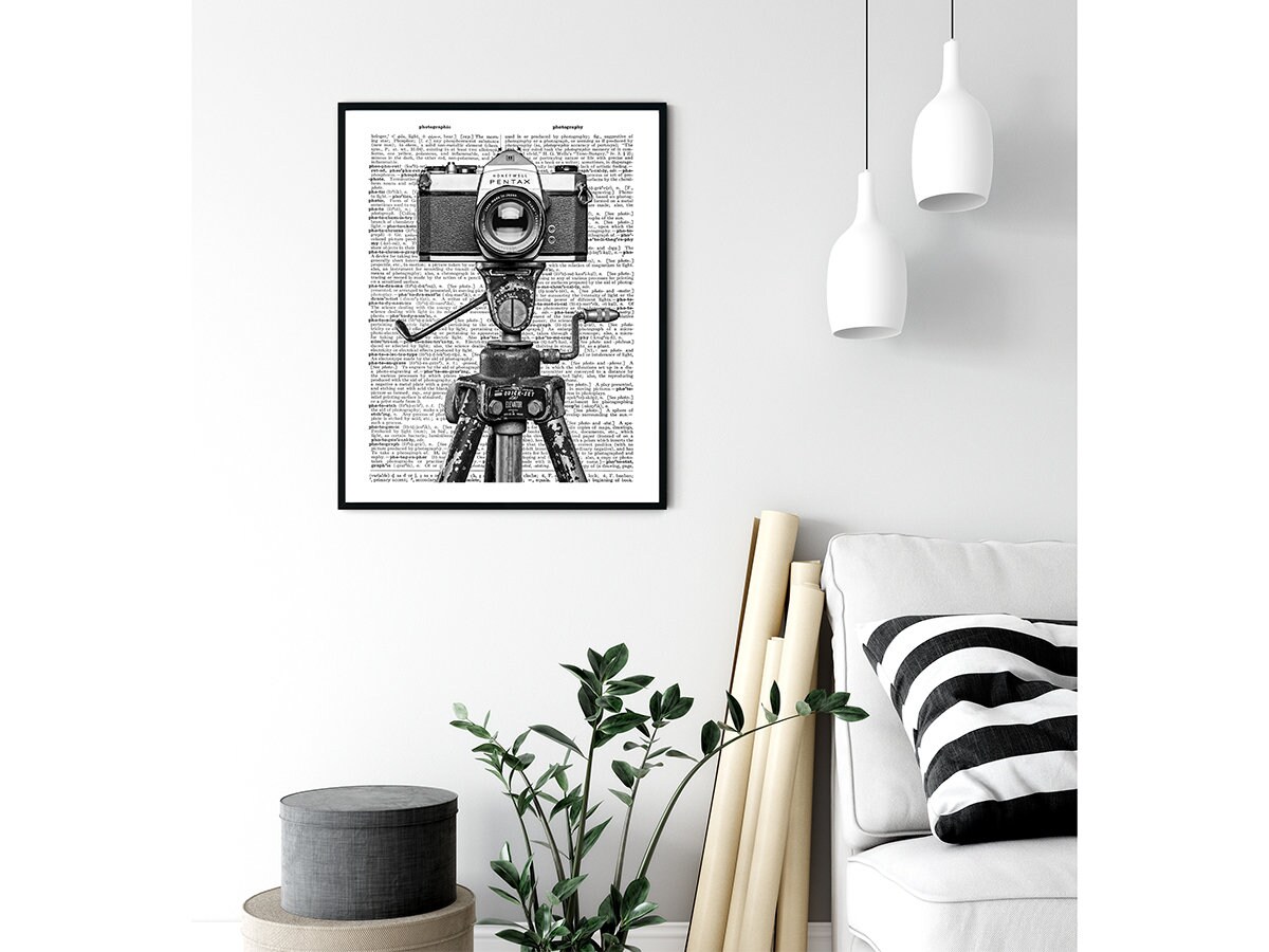 Vintage Camera Print, Retro Camera Wall Art, Photography Decor ...