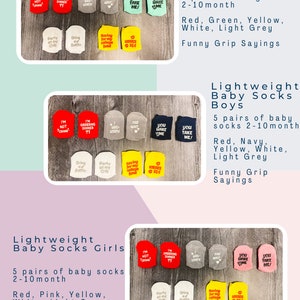 Baby Shower Gift | Funny Baby Socks | Baby Socks With Grip | Gender ...