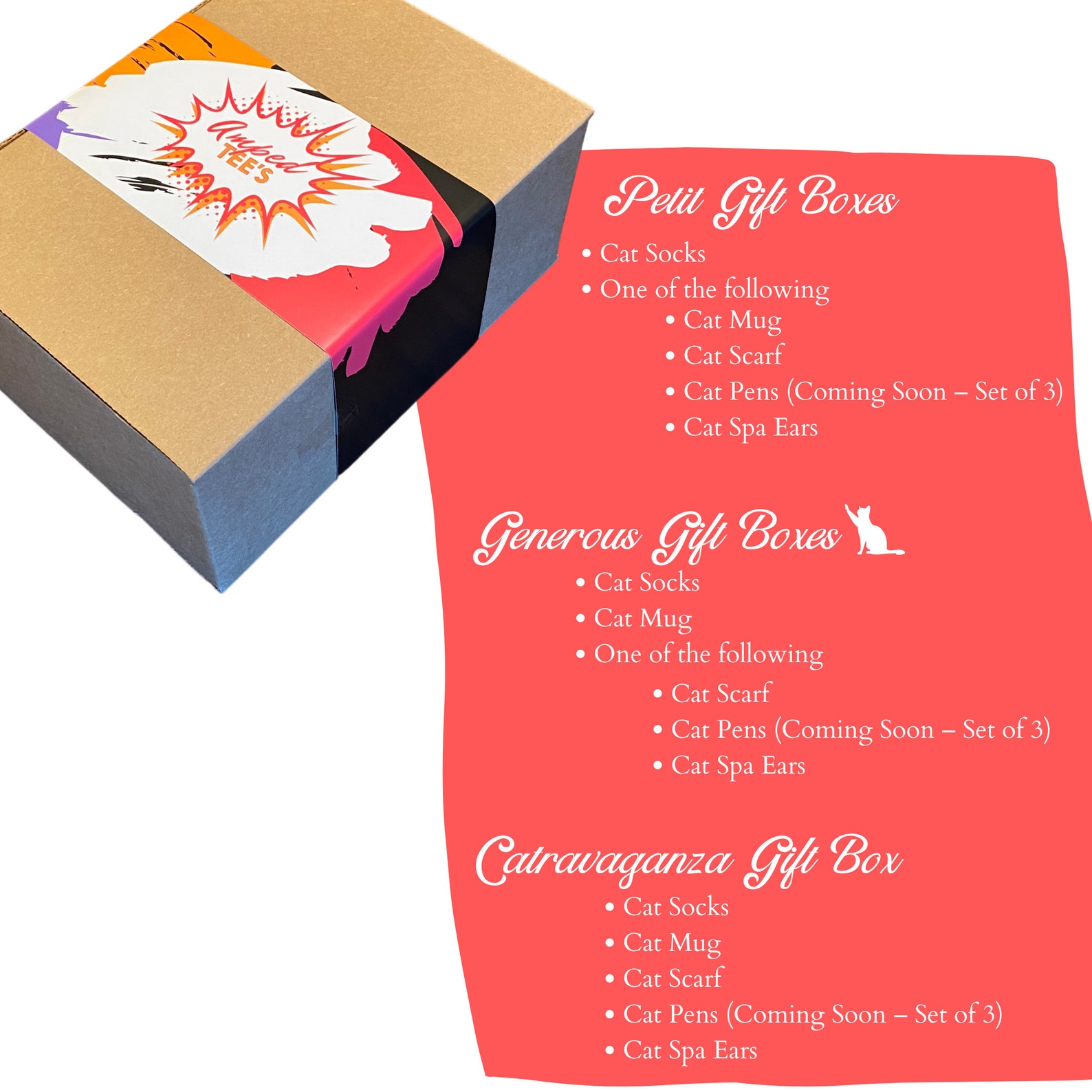 Cat Lovers Gift Box Cat Theme Gift Mothers Day Gift for Cat Lovers Cat ...